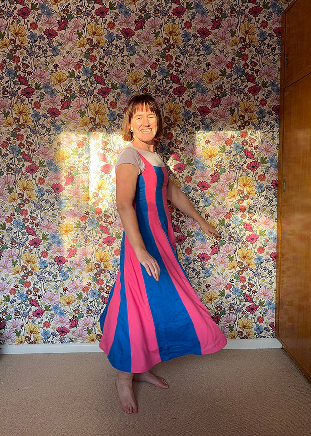 Creating My Dream Ines Dress: A Striped Masterpiece with a Touch of Ch ...